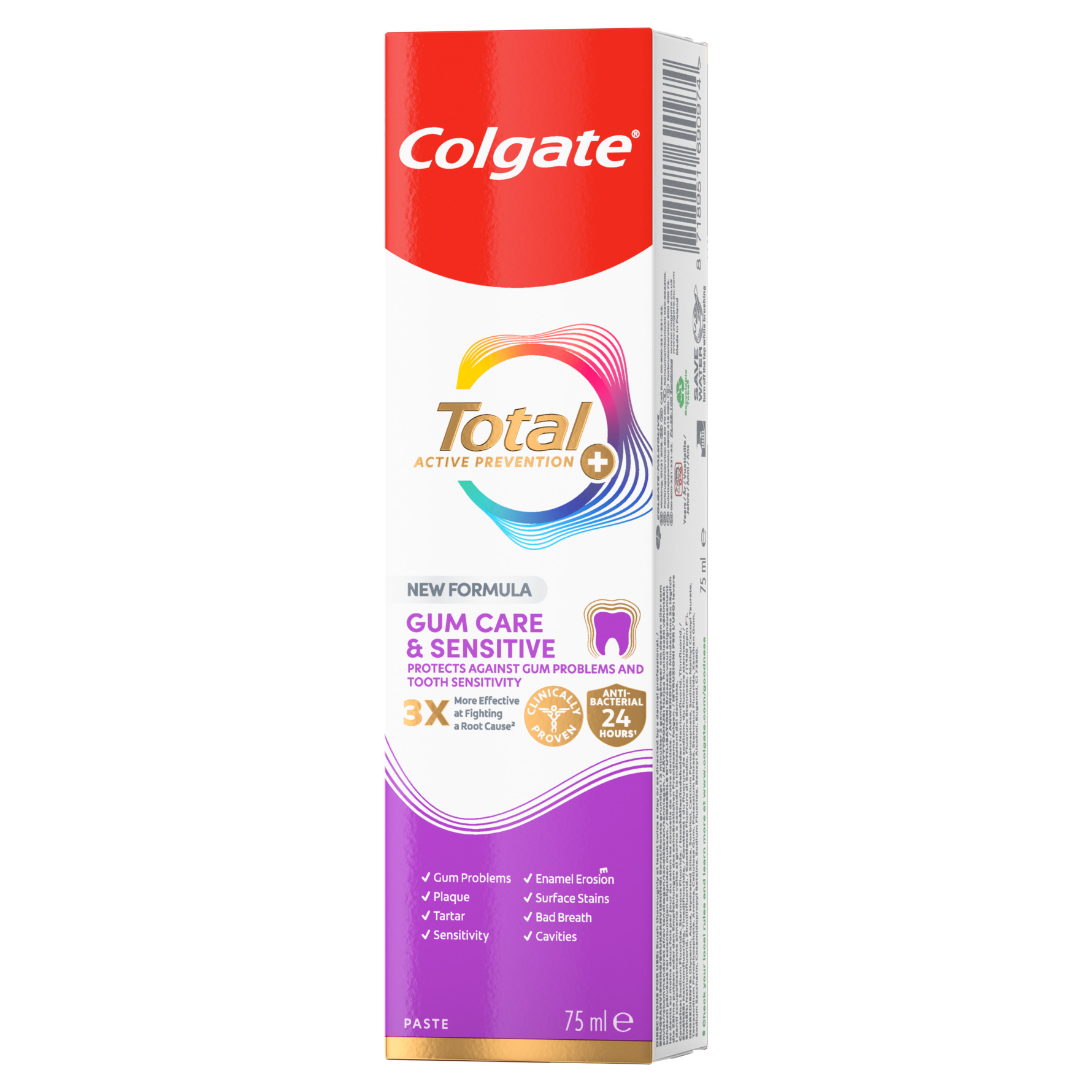 Køb Tandpasta Total Active Prevention + Gum Care & Sensitive fra ...