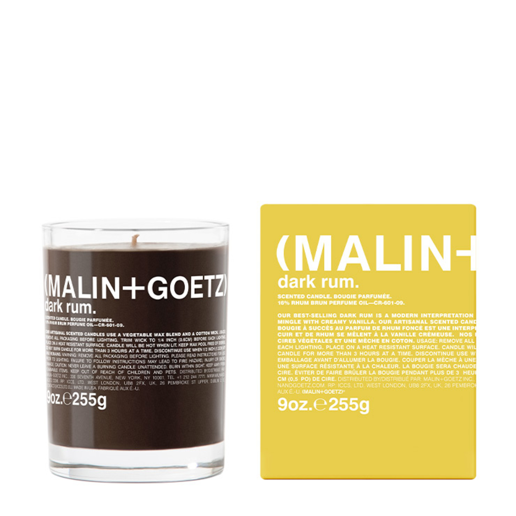 Køb Dark Rum Candle 255 g fra Malin+Goetz - Matas