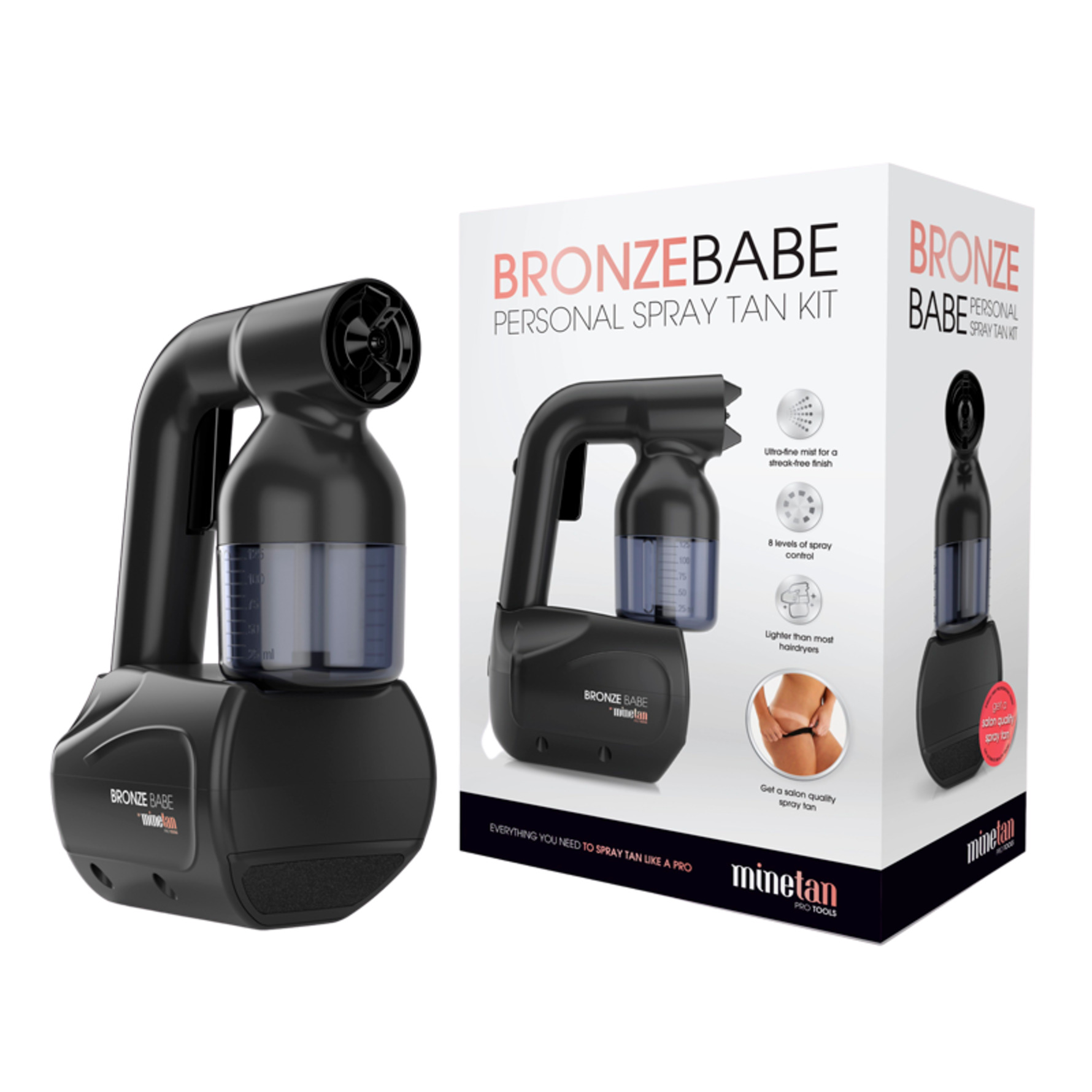 Køb Bronze Babe Personal Spray Tan Kit fra Minetan - Matas