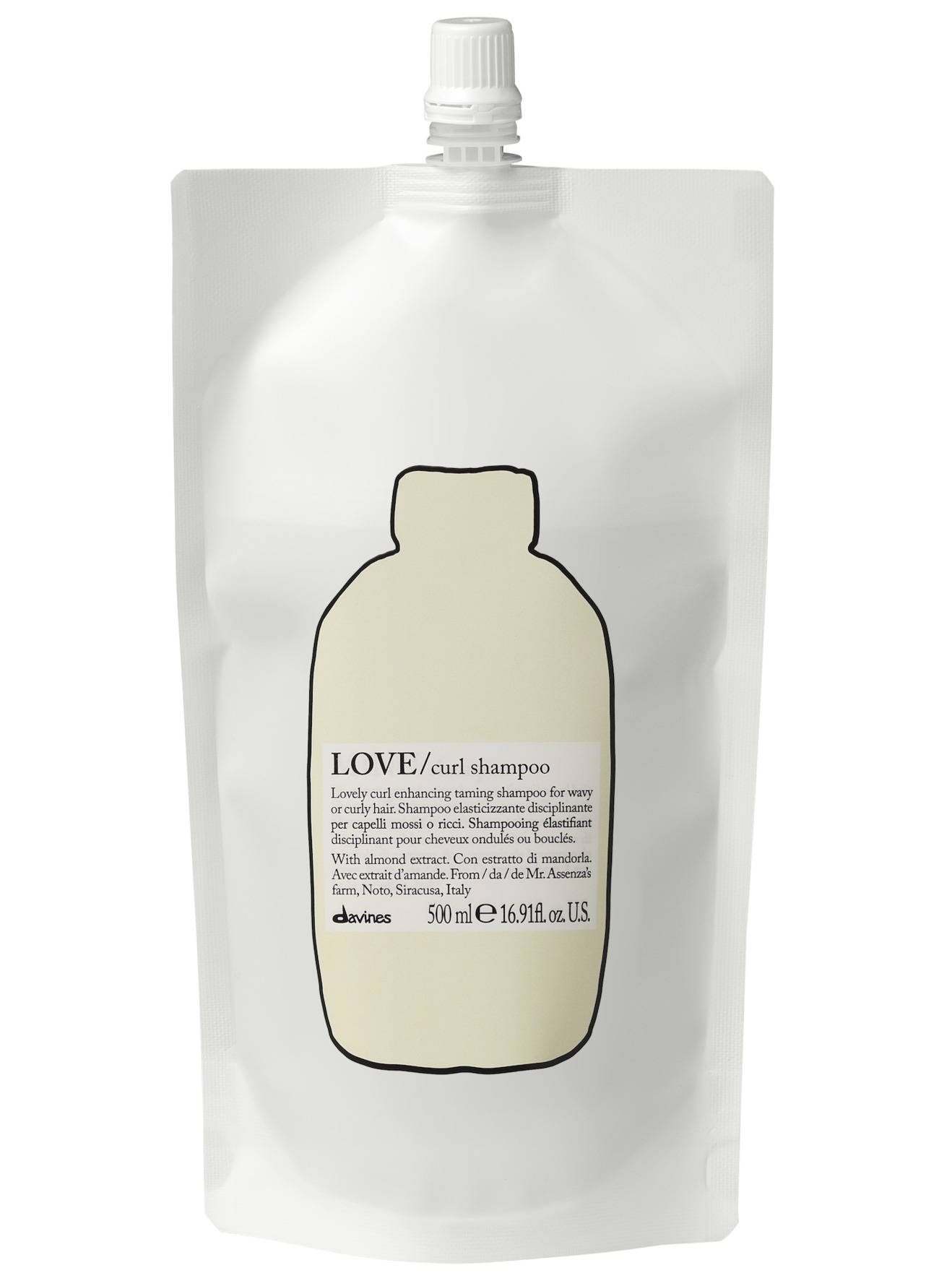 Köp Essentail Haircare Love Curl Shampoo Refill Pouch 500 ml - Davines ...