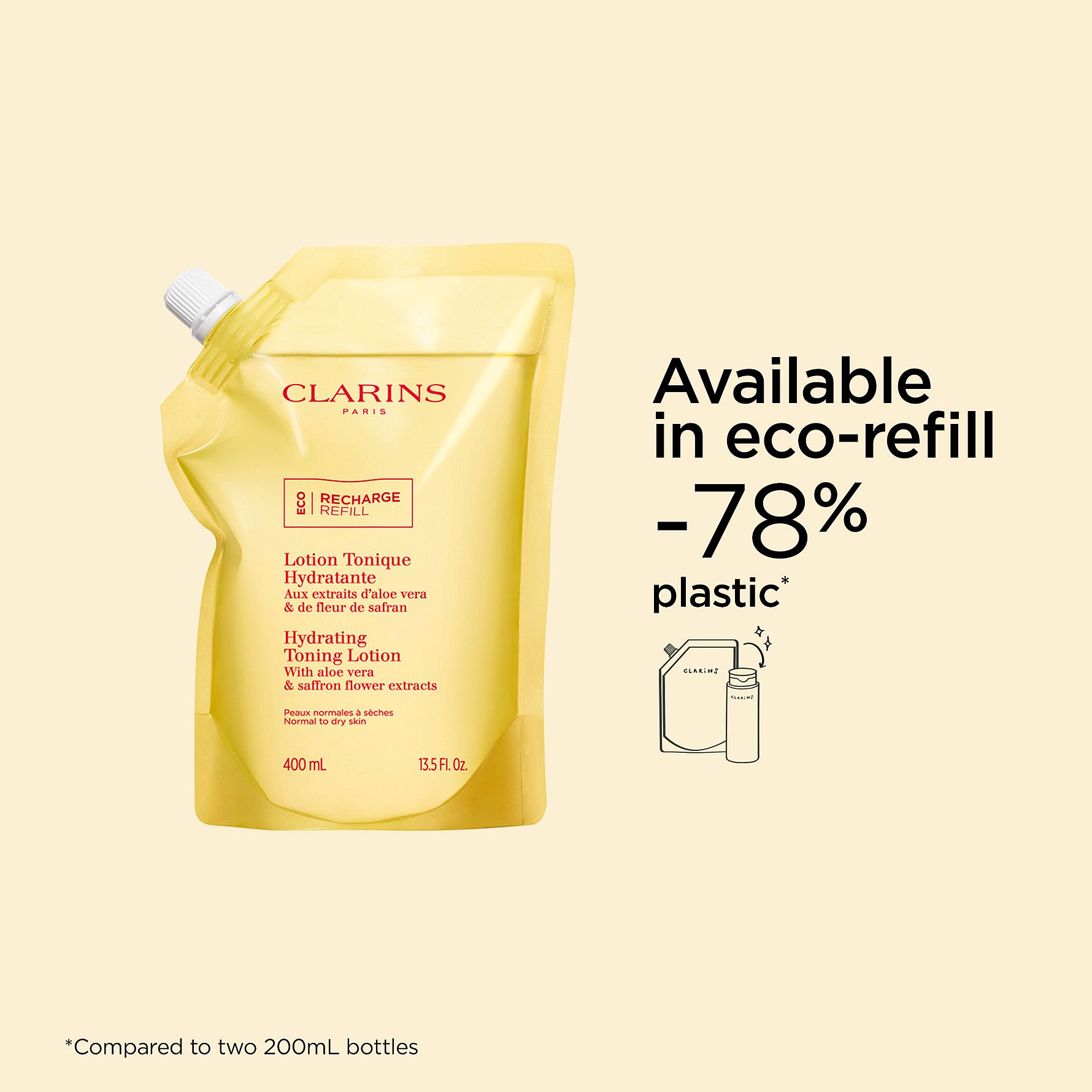 Køb Toning Lotion Hydrating 200 ml fra Clarins - Matas