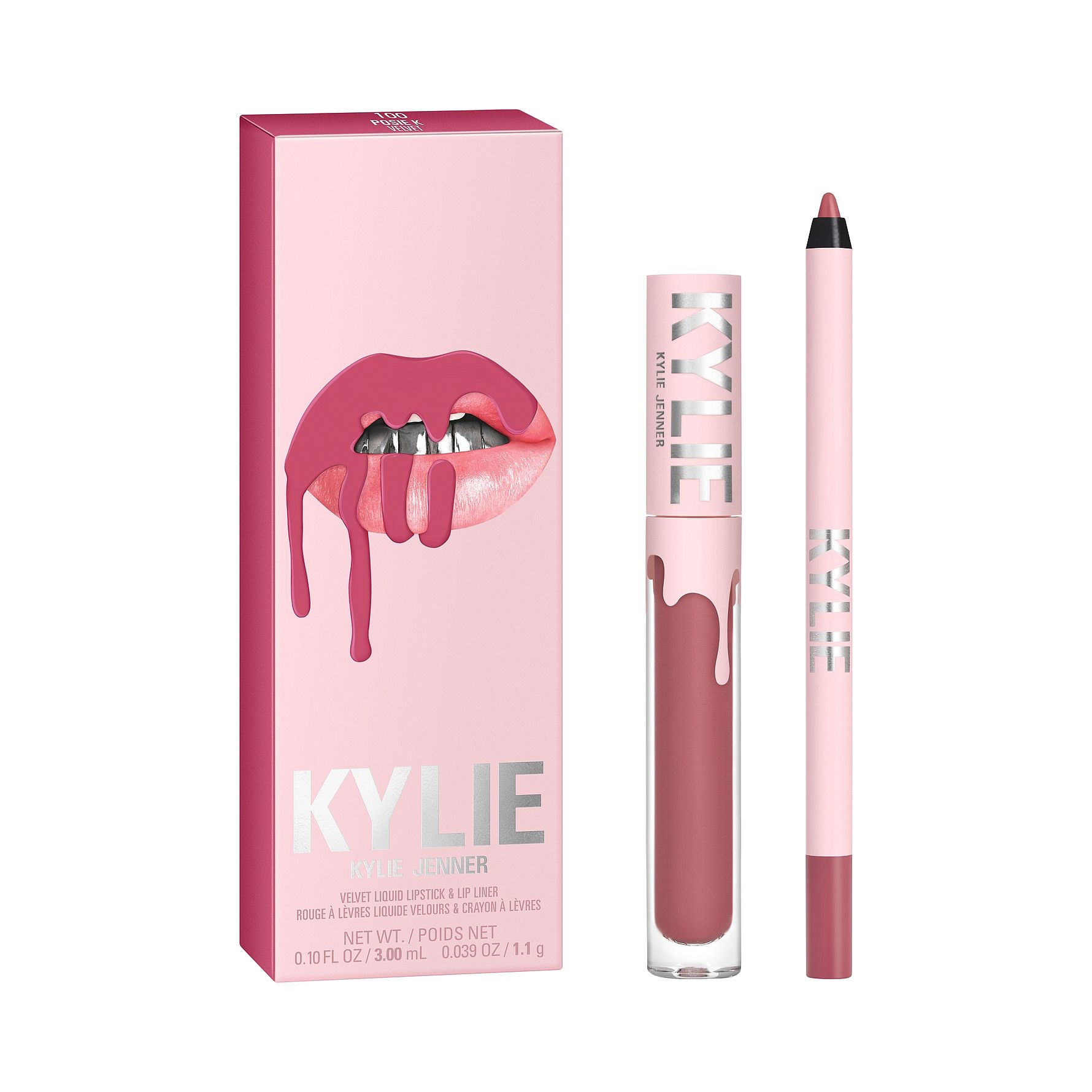 Køb Velvet Liquid Lipstick+Lip Liner 100 Posie K fra Kylie by Kylie ...