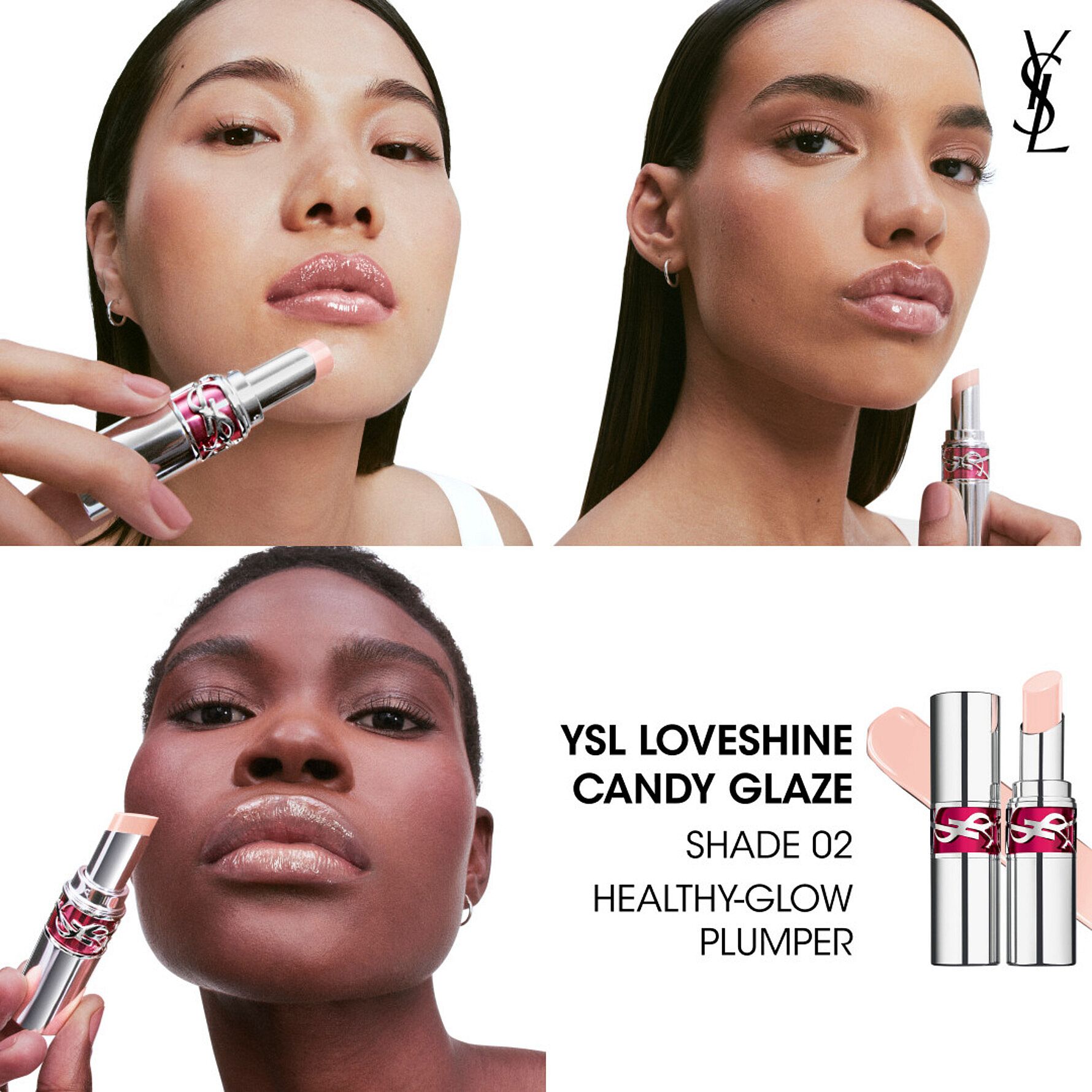 Køb YSL Loveshine Candy Glaze Lip Gloss Stick 2 Healthy Glow Plumper ...