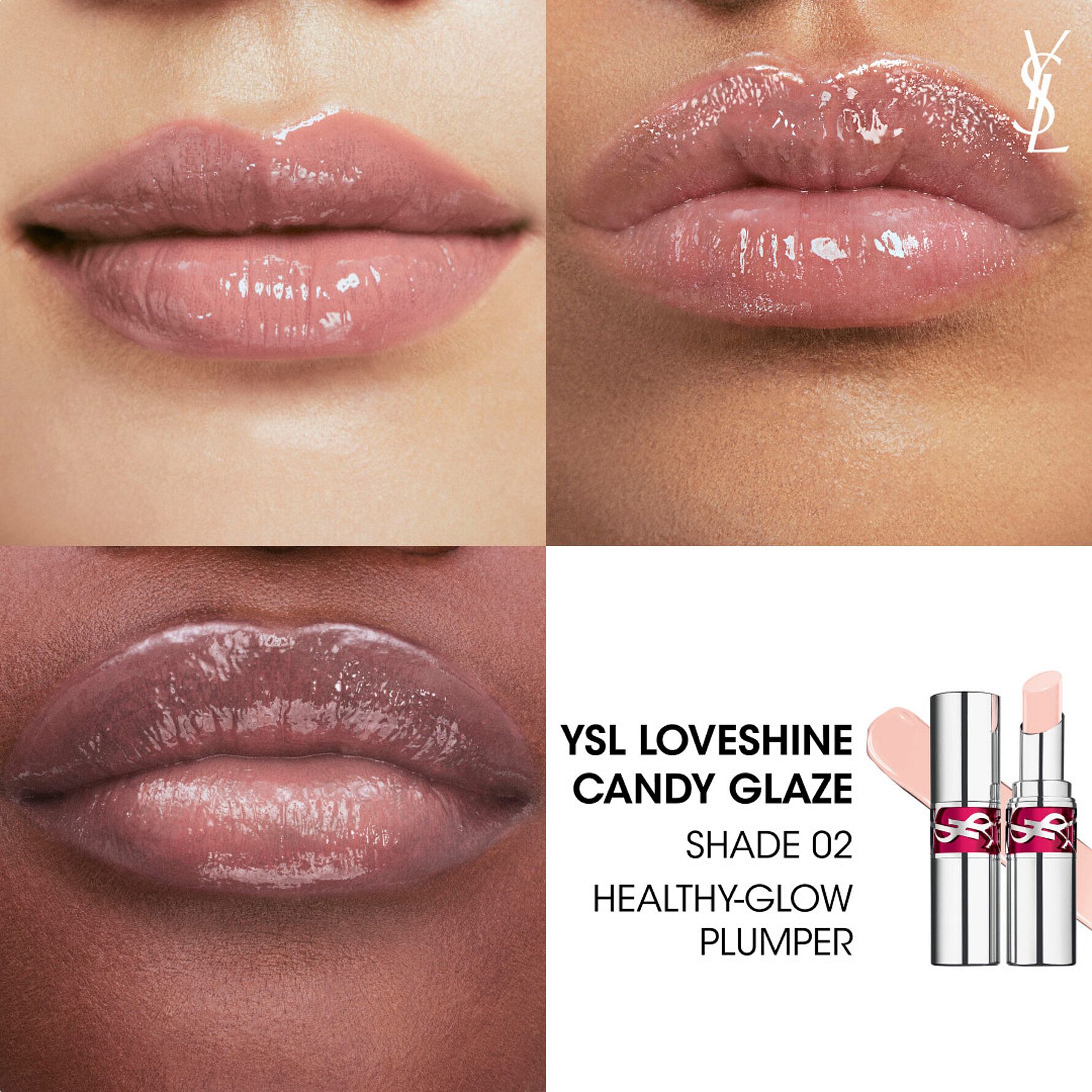Køb YSL Loveshine Candy Glaze Lip Gloss Stick 2 Healthy Glow Plumper ...