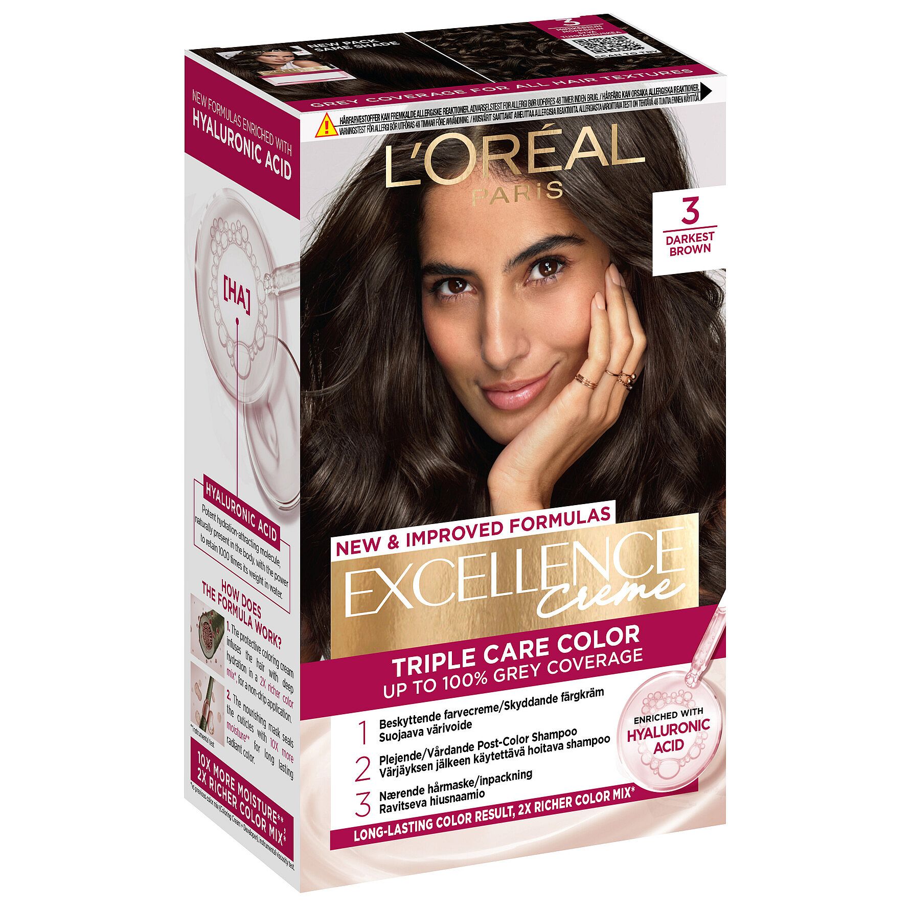 Køb Excellence Creme 3 Mørkebrun fra L'Oréal Paris - Matas