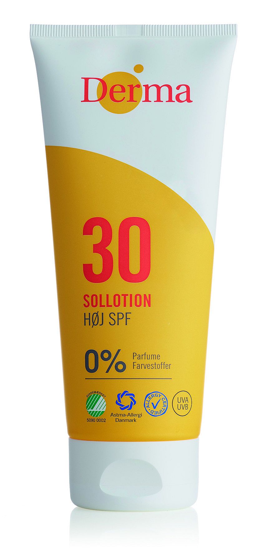 Køb Sollotion Høj SPF 30 200 ml fra Derma - Matas