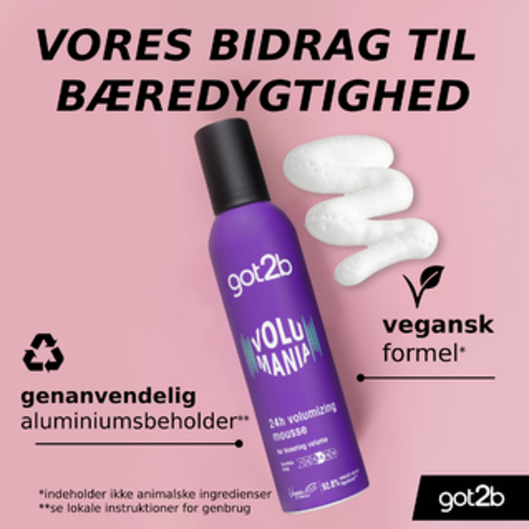 Køb got2b Volumania Mousse 250 ml fra Got2b - Matas