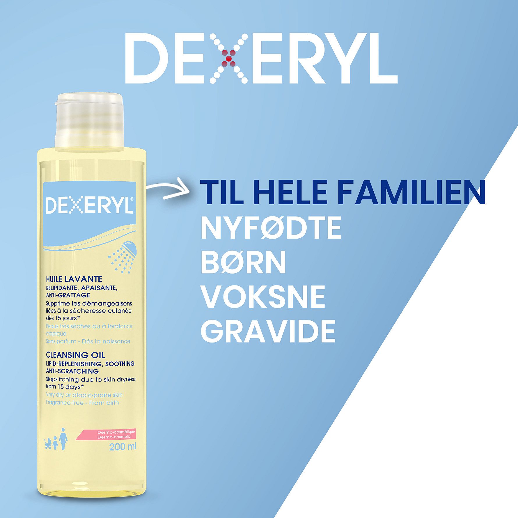 Køb Cleansing oil 200 ml fra Dexeryl - Matas