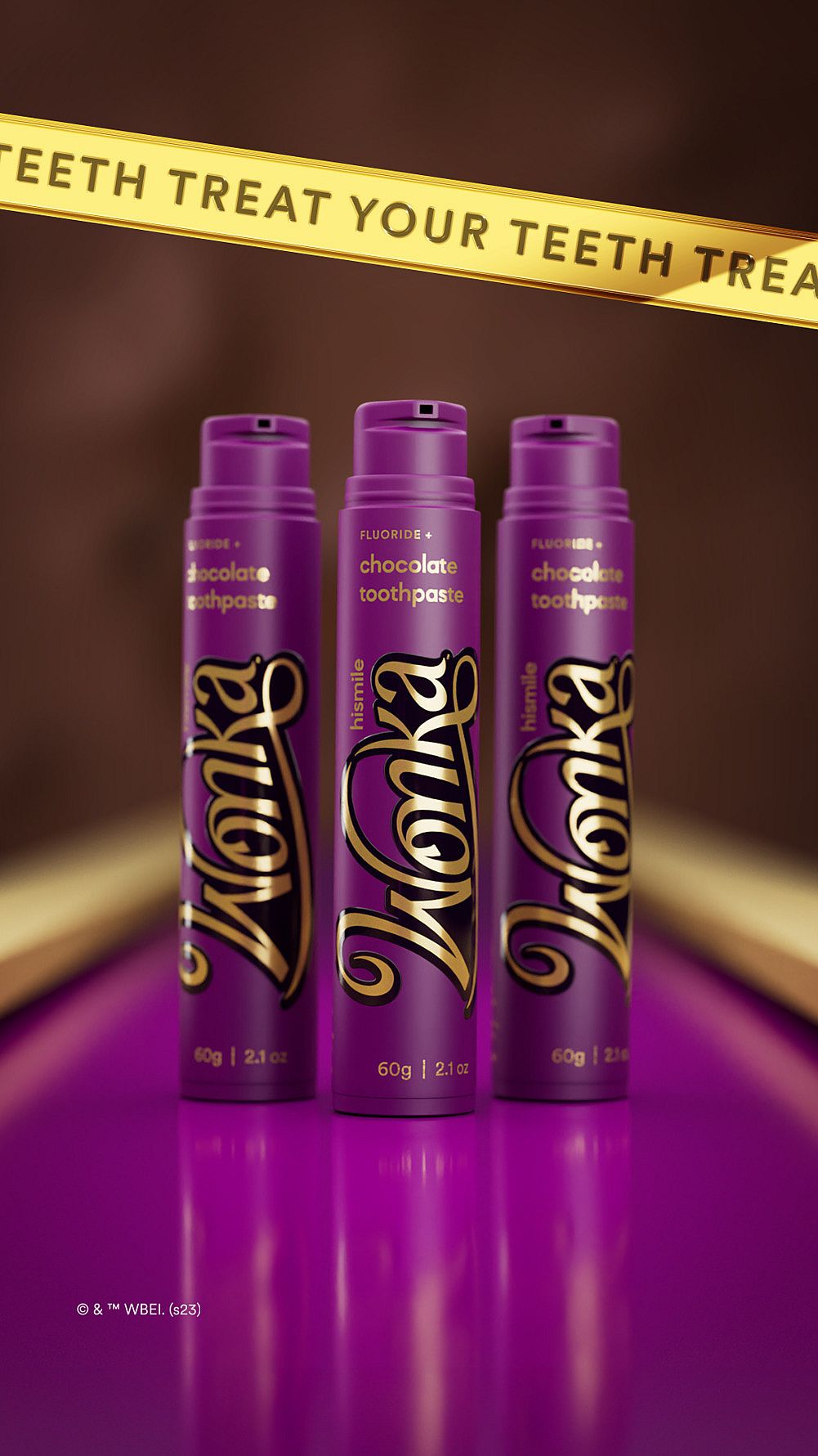 Køb Toothpaste Wonka Chocolate 60 g fra Hismile - Matas