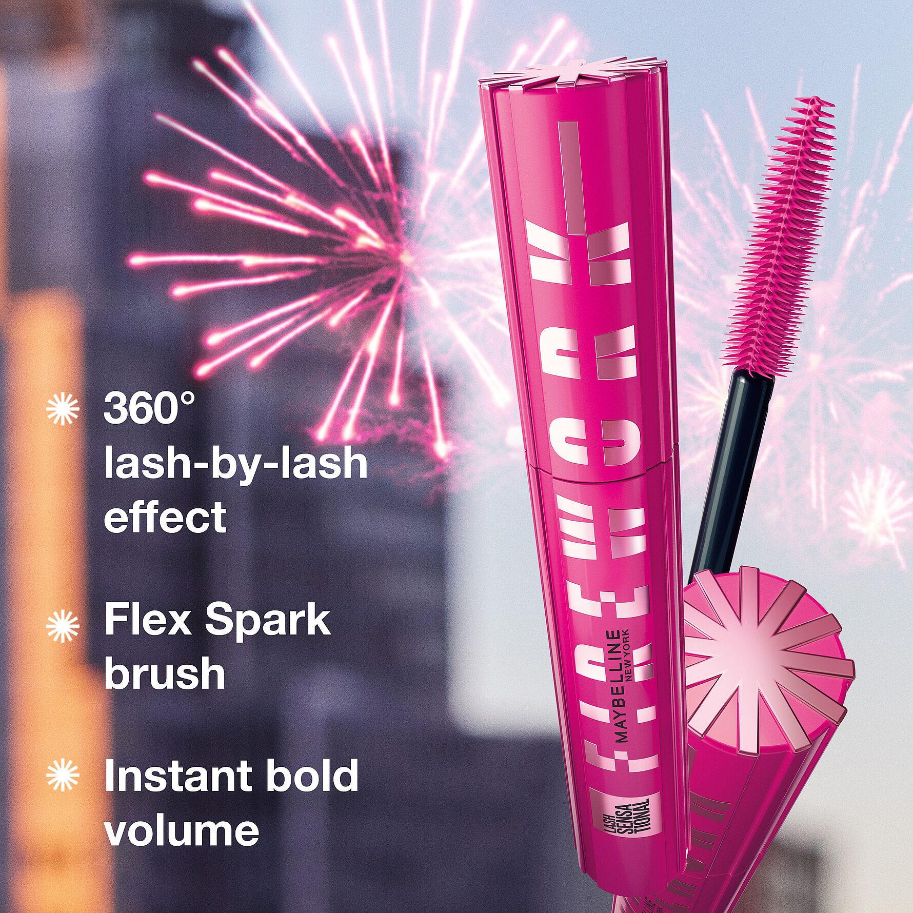 Køb Lash Sensational Firework Mascara Very Black fra Maybelline New ...