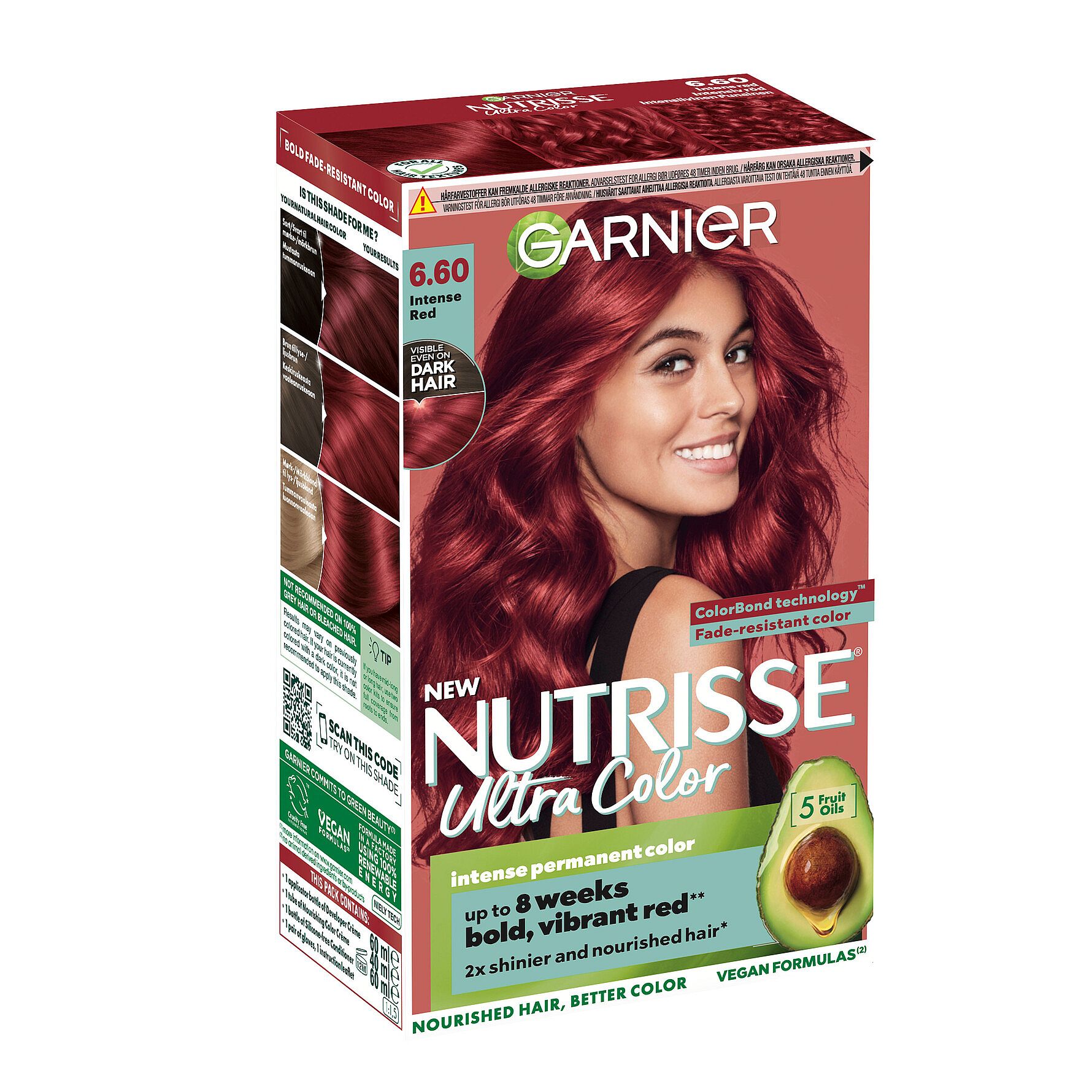Køb Nutrisse Ultra Color Hårfarve 6.60 Intens Rød fra Garnier - Matas