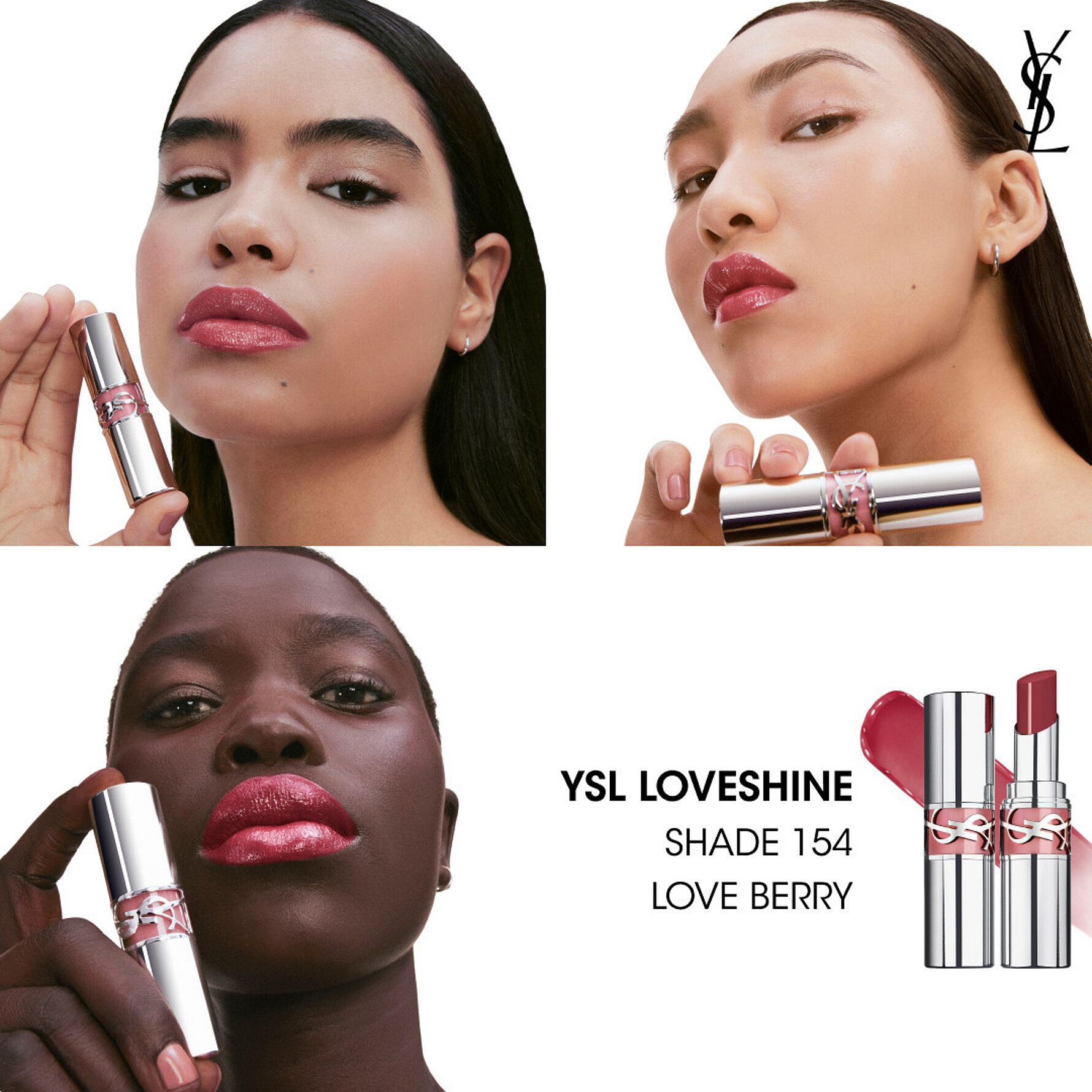Køb YSL Loveshine Wet Shine Lipstick 154 Love Berry fra Yves Saint ...