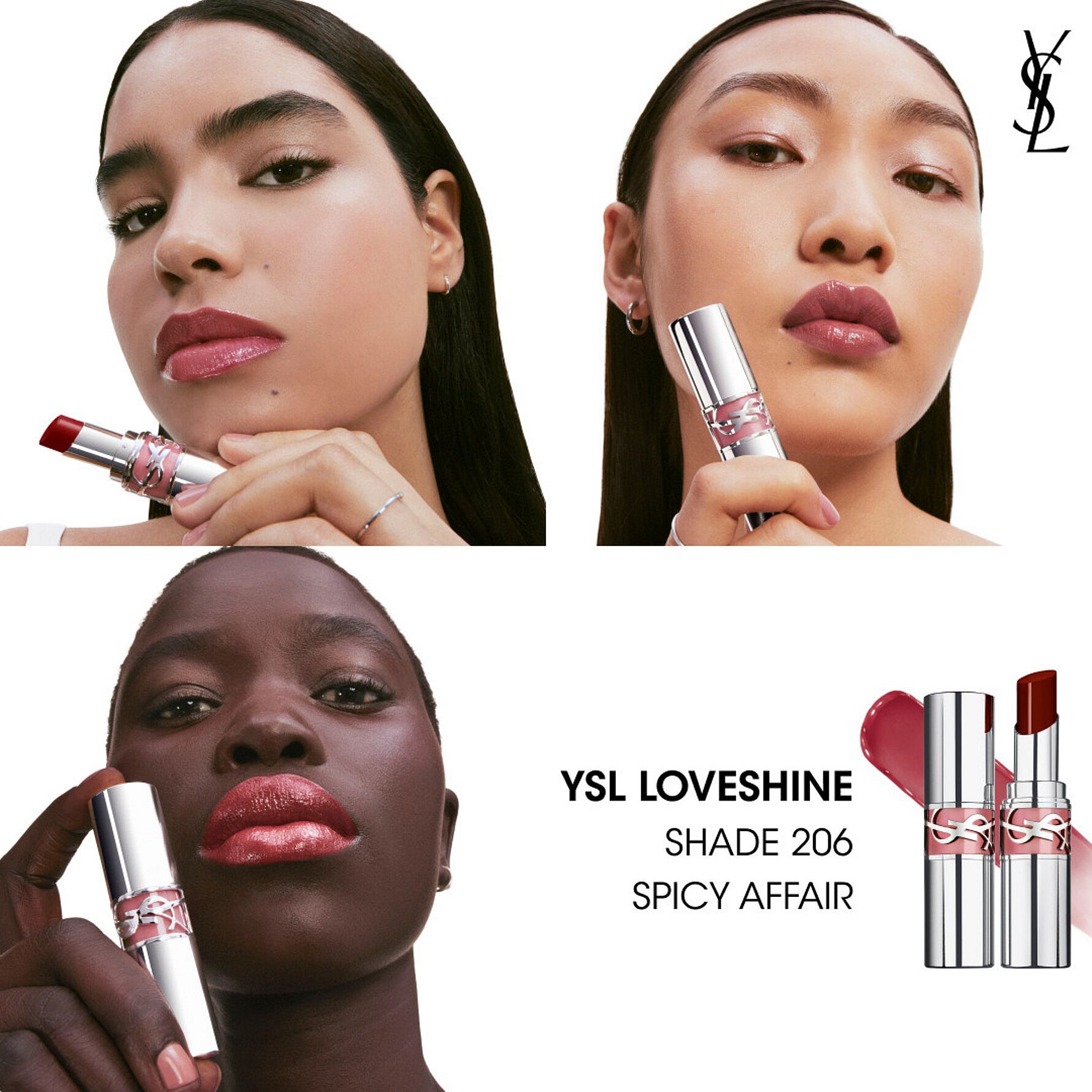 Køb YSL Loveshine Wet Shine Lipstick 206 Spicy Affair fra Yves Saint Laurent - Matas