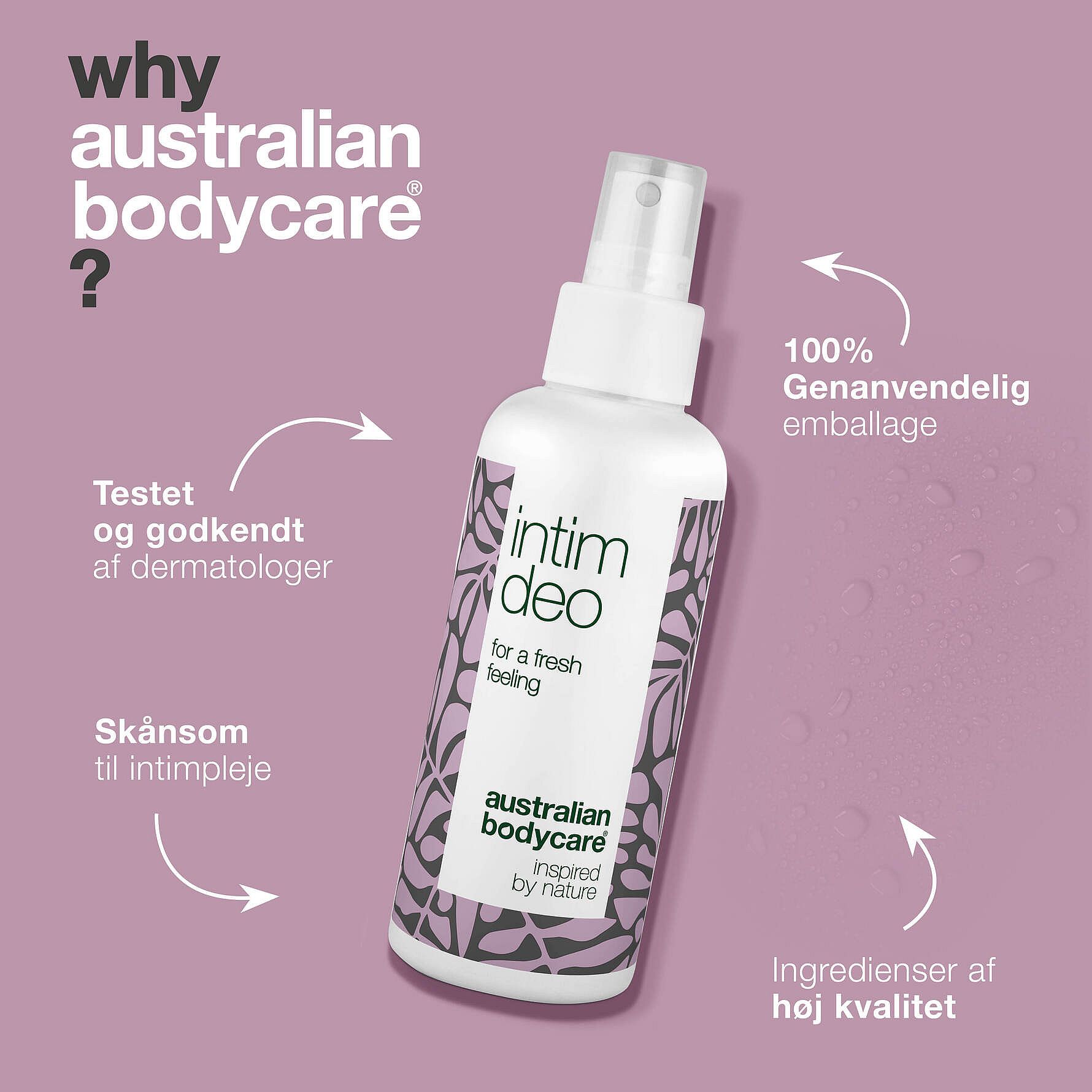 Køb Intim Deo Spray 100 ml fra Australian Bodycare - Matas
