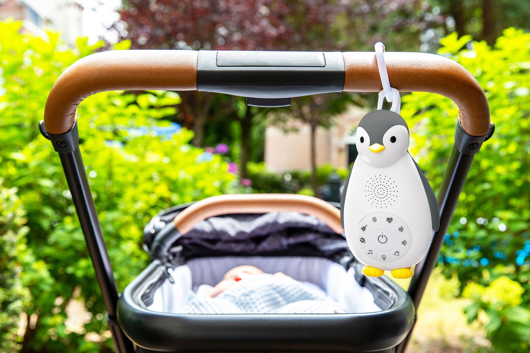 Køb Zoe the Penguin Sound Machine Grey fra Zazu - Matas