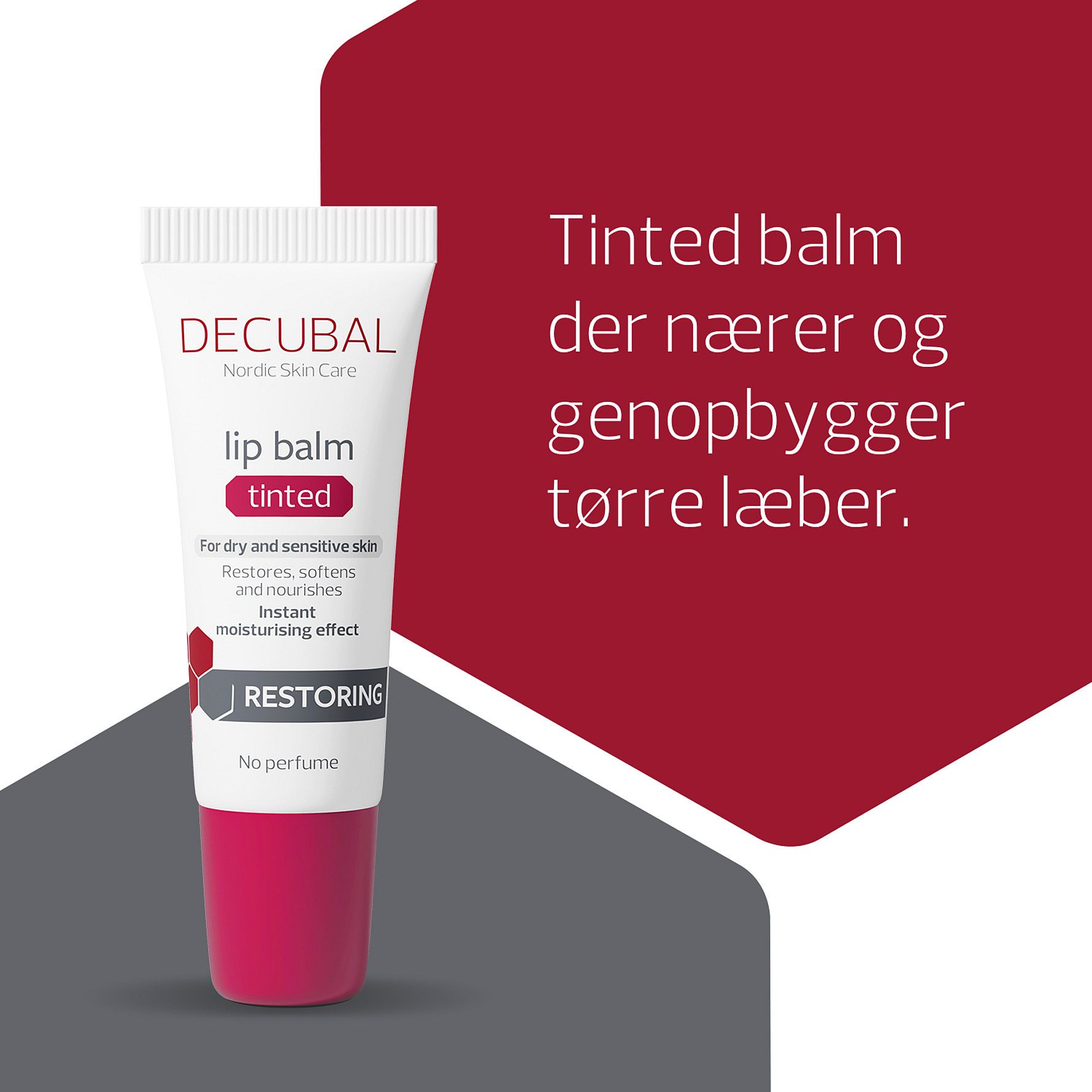 Köp Restoring Lip Balm Tinted - Decubal - KICKS