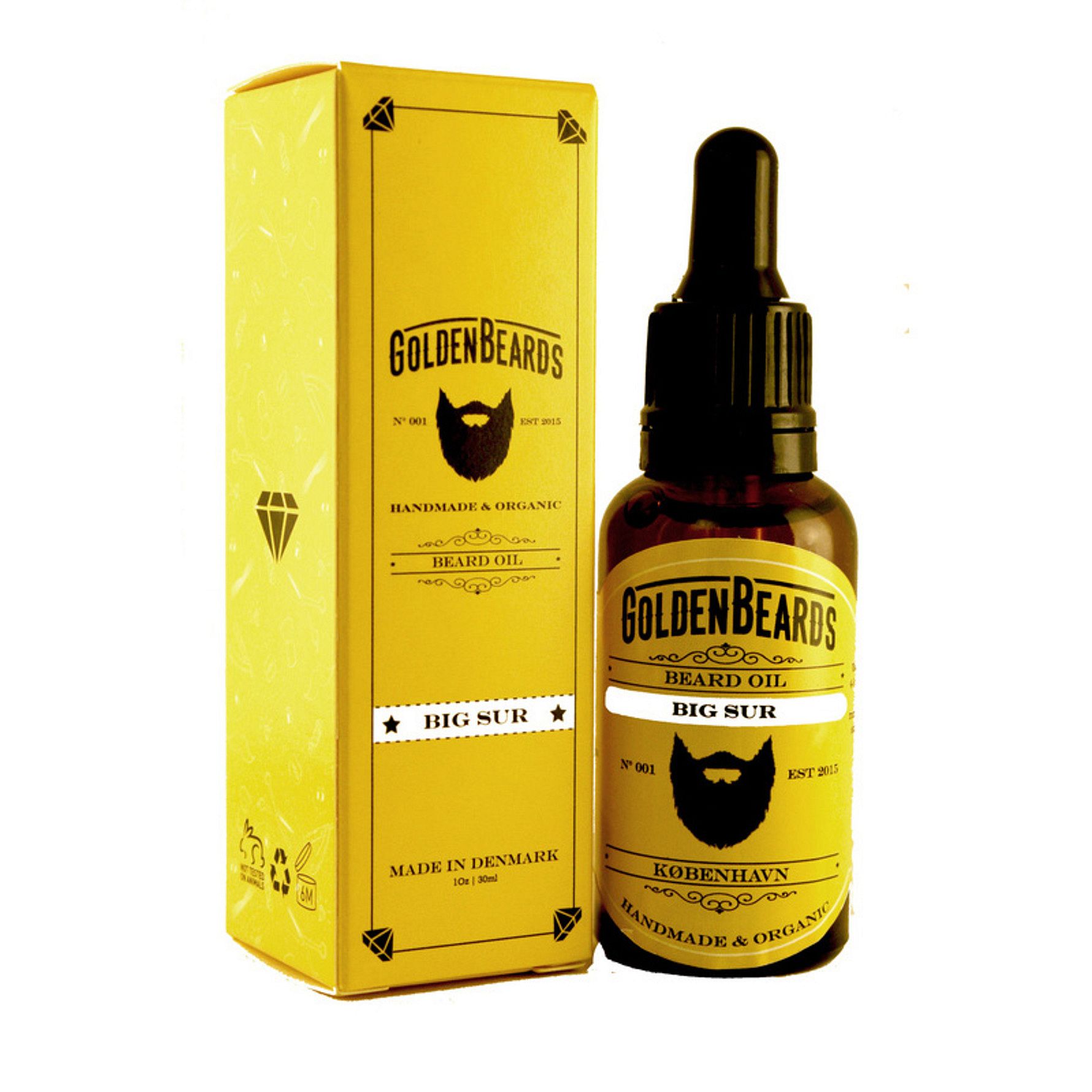 Køb Golden Beards Økologiske Skægolie Big Sur 30 ml fra Golden Beards ...