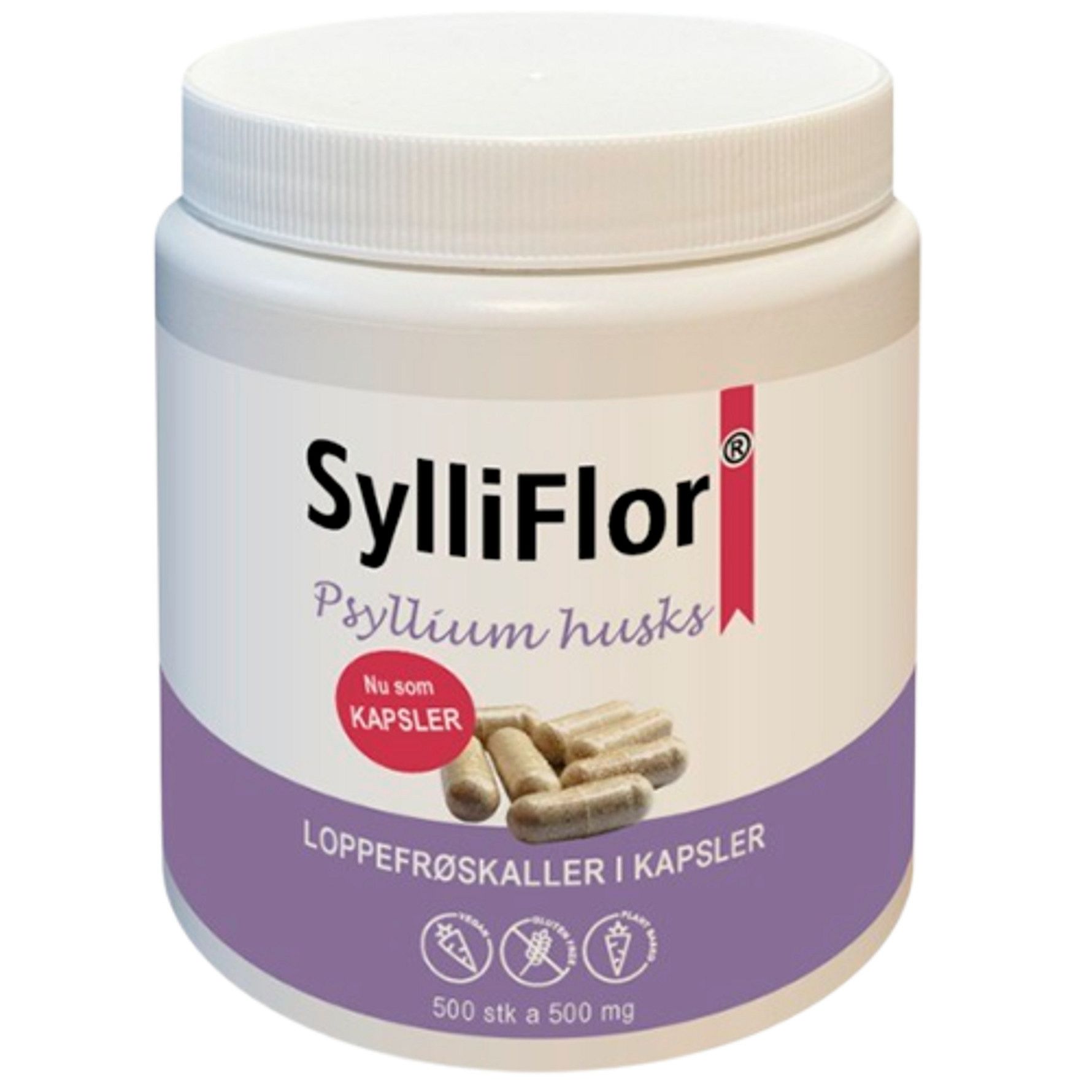 Køb Psyllium Husks 500 kaps. fra SylliFlor - Matas