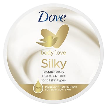 Køb Silky Nourishing Body Cream 300 ml fra Dove - Matas