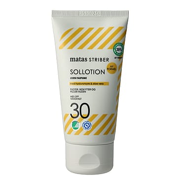 Køb Sollotion SPF 30 Uden Parfume rejsestr. 80 ml fra Matas Striber - Matas