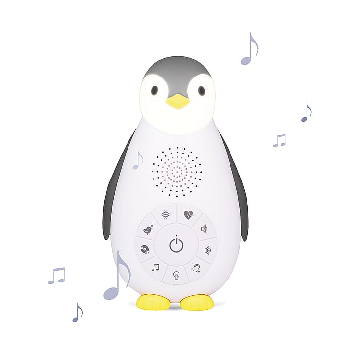 Køb Zoe the Penguin Sound Machine Grey fra Zazu - Matas