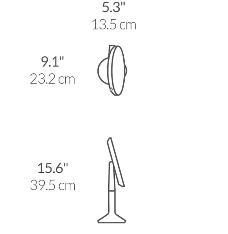 Køb Sensor KosmetikSpejl trio touch styring Hvid fra Simplehuman - Matas