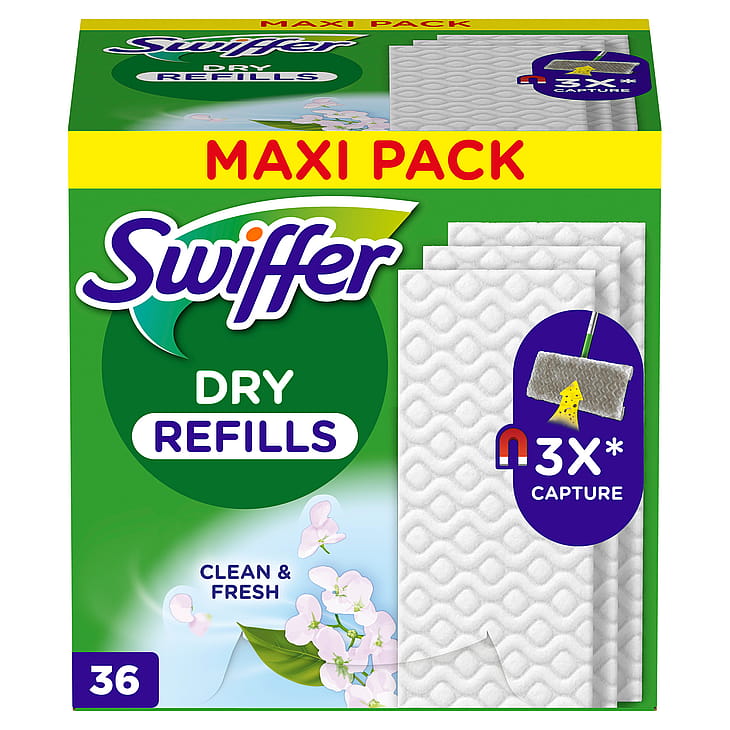 Køb Dry Refill 36ct Scented 36 stk fra Swiffer - Matas