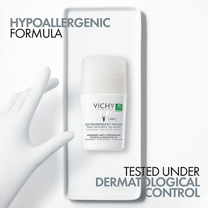 Køb Mild Antiperspirant Deo Roll-On 48T 50 ml fra Vichy - Matas