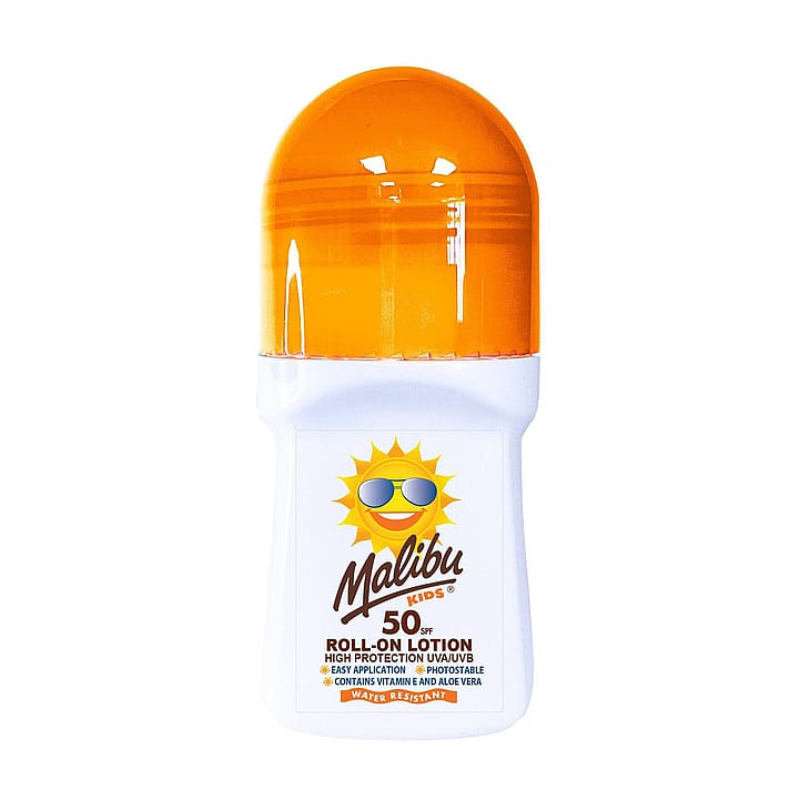 Køb SPF 50 Kids Roll On Lotion 50 ml fra Malibu - Matas