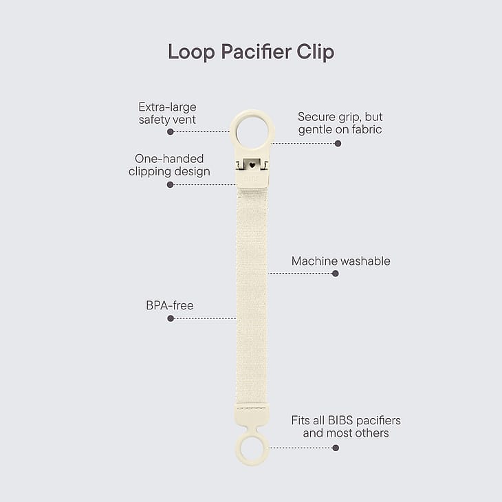 Køb Pacifier Clip Loop Sage fra BIBS - Matas