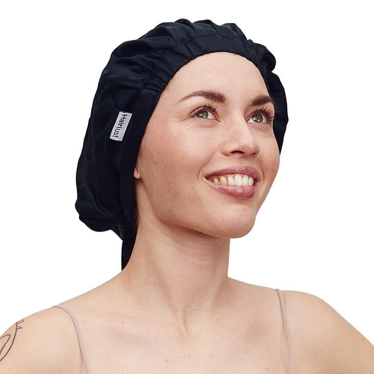 Köp Bamboo Hair Bonnet Black - Hairlust - KICKS