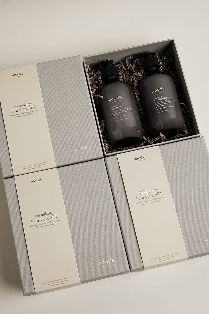 Køb Volumizing Hair Care Set Gaveæske fra Woods Copenhagen - Matas