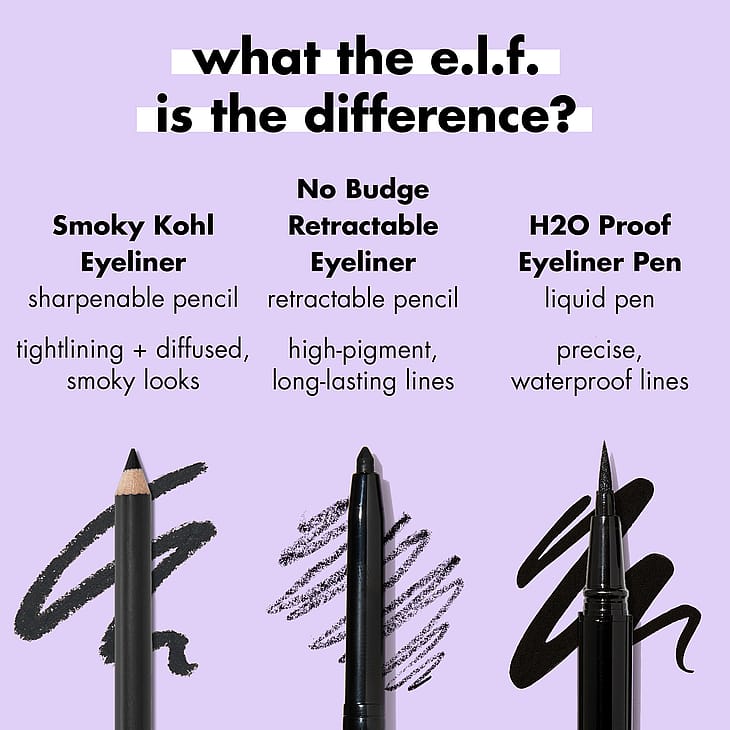 Køb Smoky Eye-Con Kohl Eyeliner Black Velvet fra e.l.f. - Matas