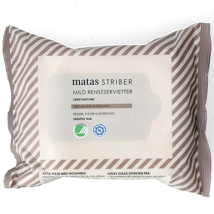Køb Mild Renseservietter Uden Parfume 25 pcs fra Matas Striber - Matas