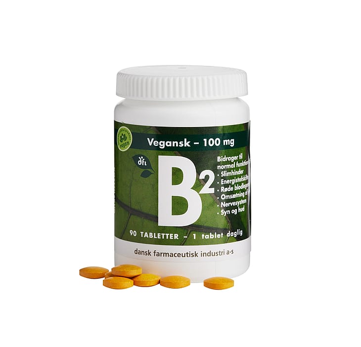 Køb B2-vitamin 100 mg 90 tabl fra Grønne vitaminer - Matas