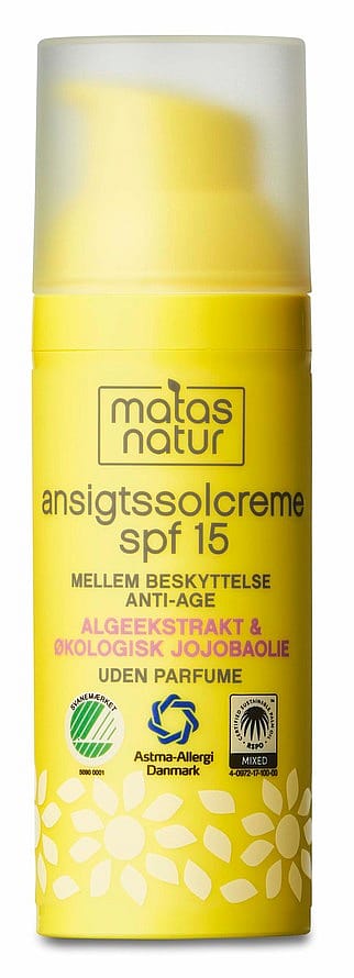 Køb Matas Natur Ansigtssolcreme spf 15 50 ml - Matas