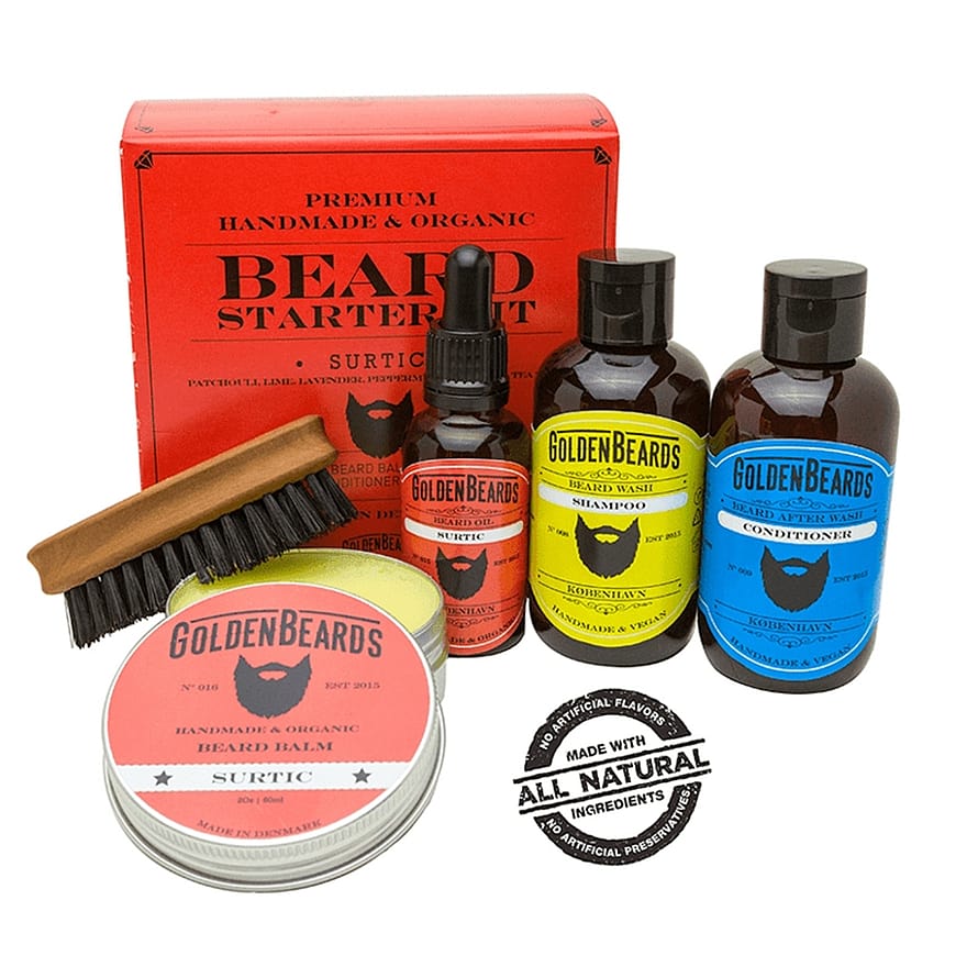 Køb Golden Beards Starter Beard Kit Surtic 5 sæt fra Golden Beards - Matas