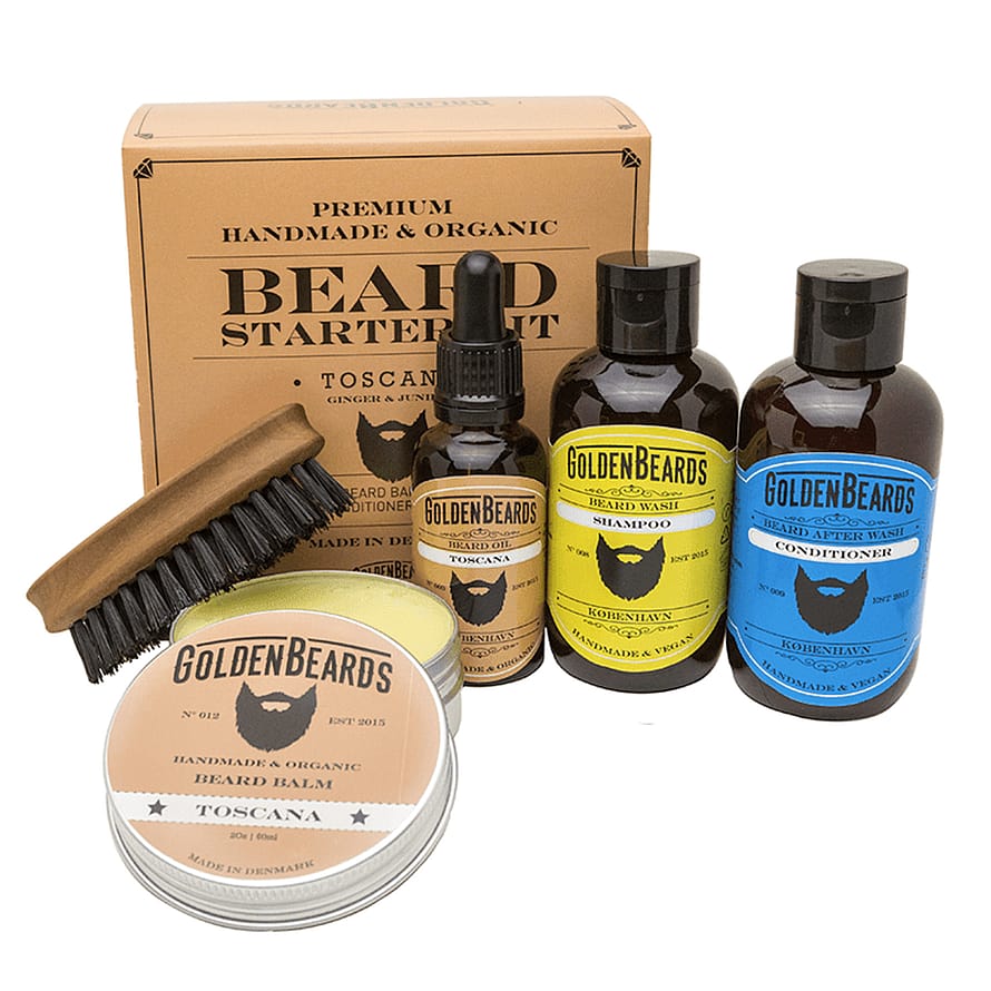 Køb Golden Beards Starter Beard Kit Toscana 5 sæt fra Golden Beards - Matas
