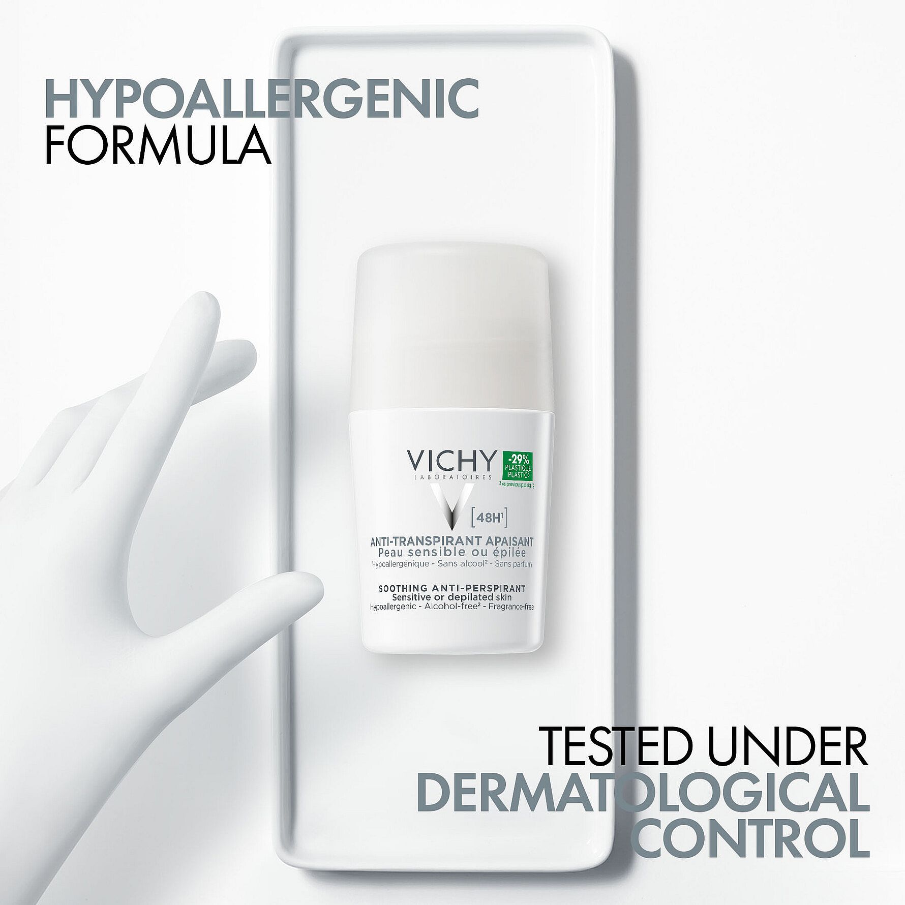 Køb Mild Antiperspirant Deo Roll-On 48T 50 ml fra Vichy - Matas