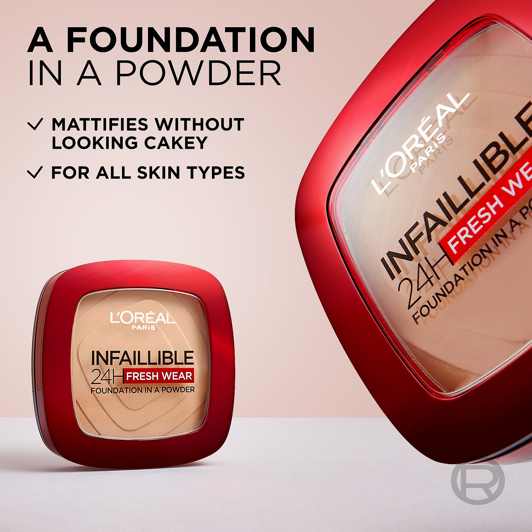 Køb Infaillible 24h Fresh Wear Foundation in a Powder. 180 Rose Sand ...