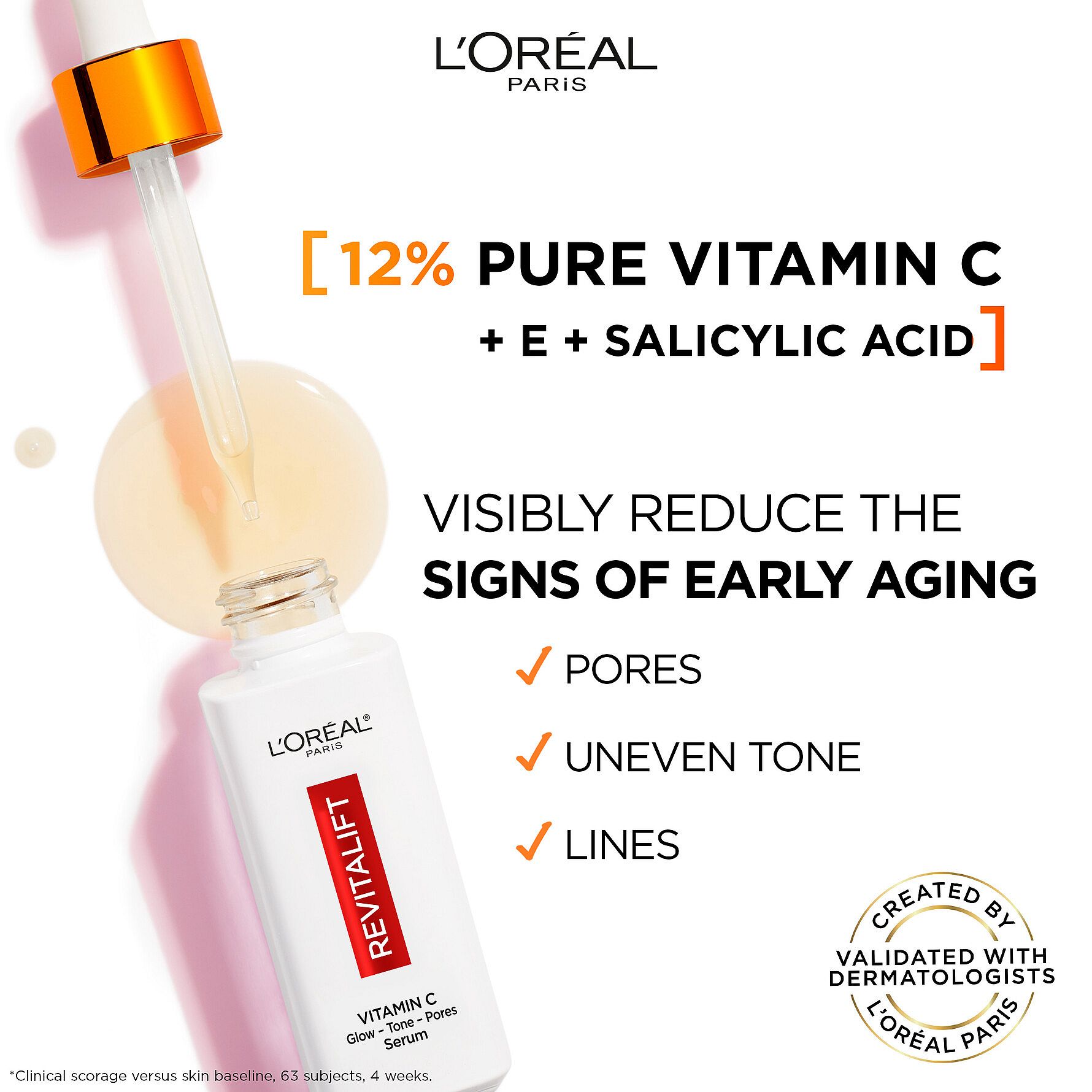 Køb Revitalift Clinical 12% Pure Vitamin C Serum 30 ml fra L'Oréal ...