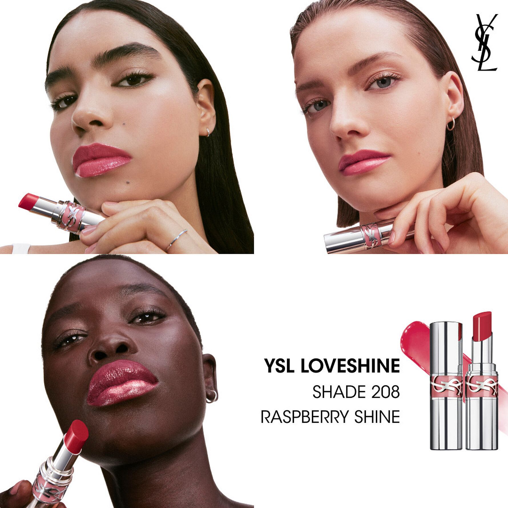 Køb YSL Loveshine Wet Shine Lipstick 208 Raspberry Shine fra Yves Saint ...