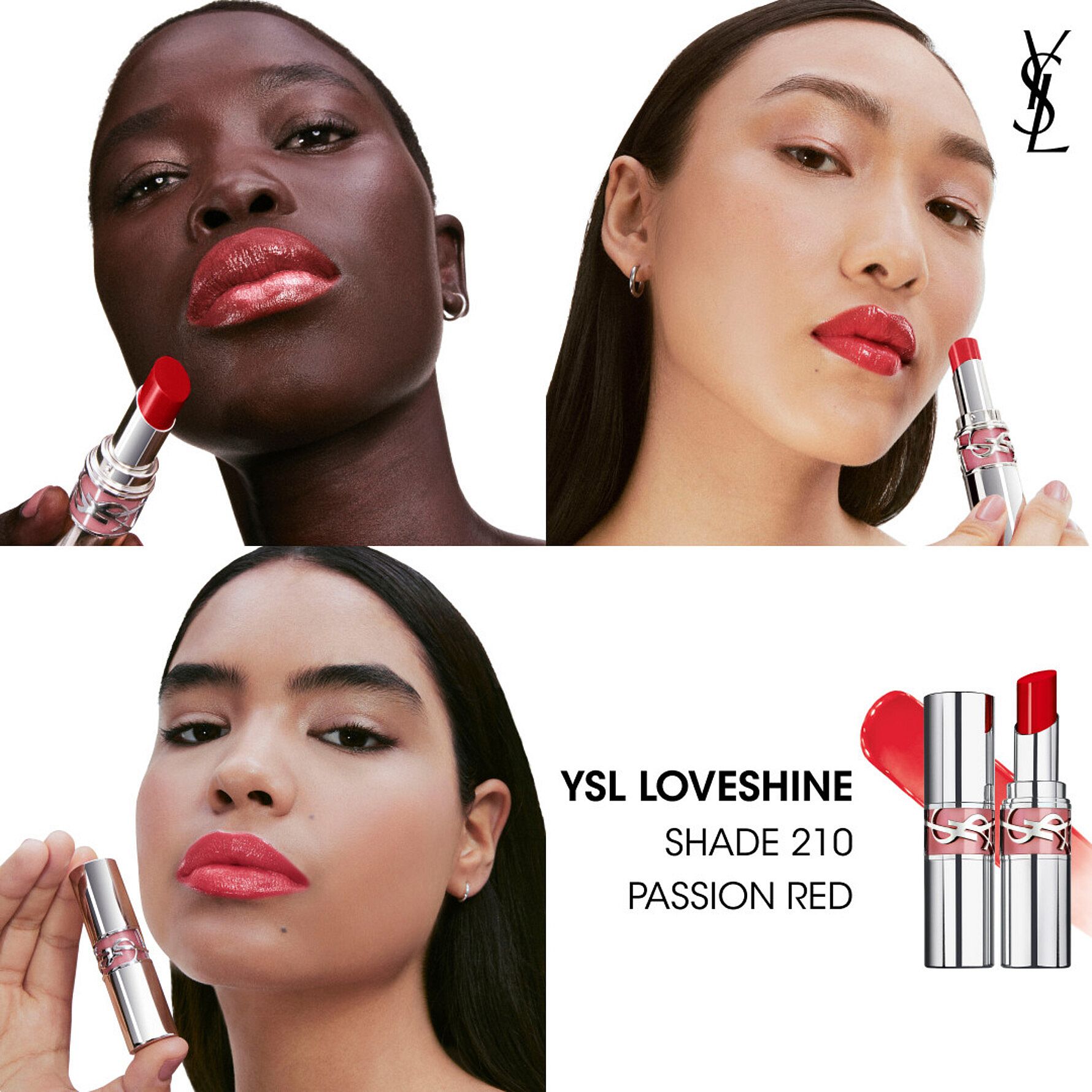 YSL LOVESHINE Wet Shine Lipstick 210 Passion Red - Yves Saint Laurent ...