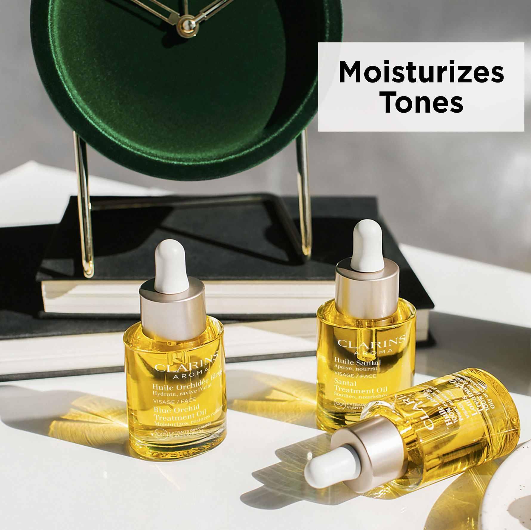 Køb Face Treat Oil Blue Orchid 30 ml fra Clarins - Matas