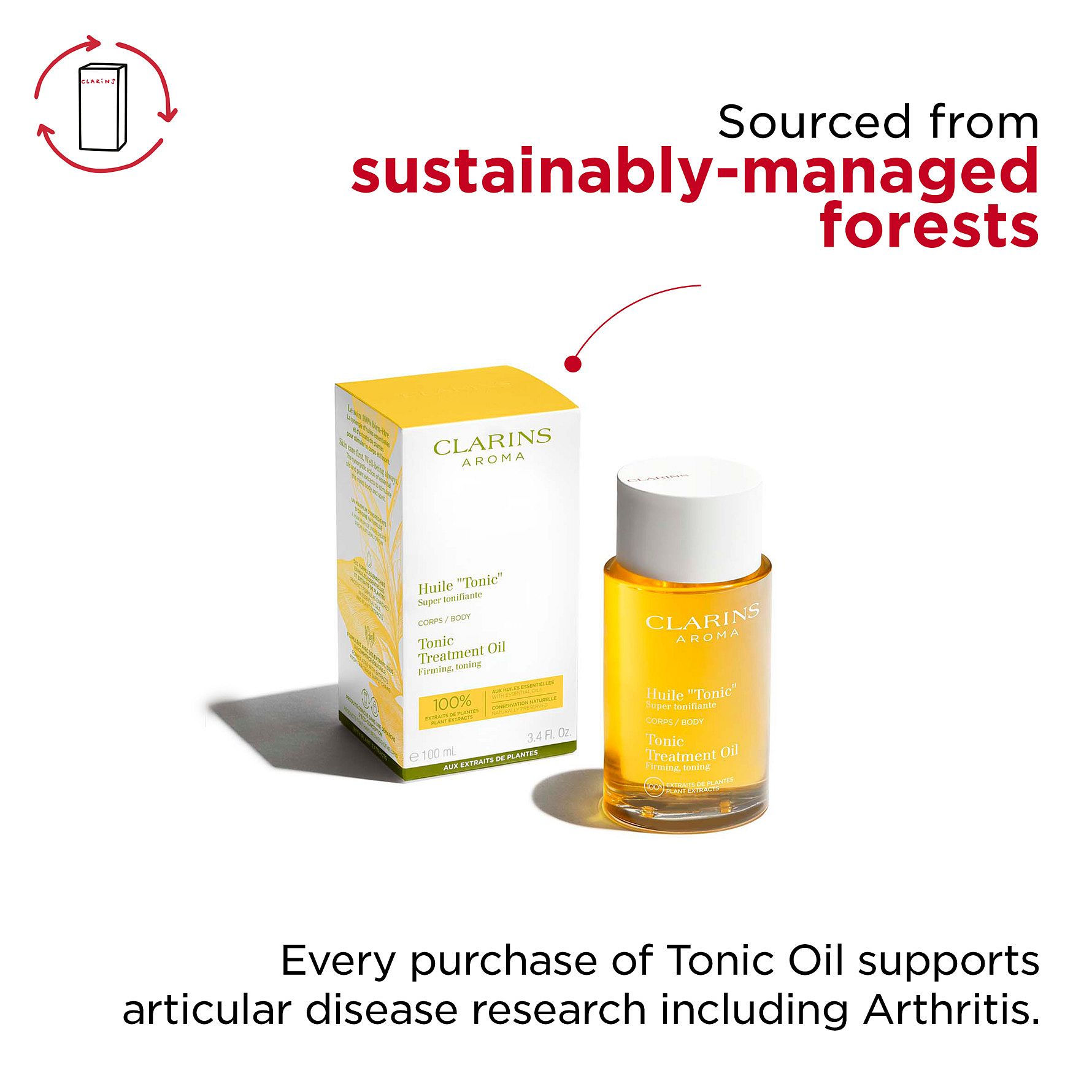 Køb Tonic Body Treatment Oil 100 Ml fra Clarins - Matas