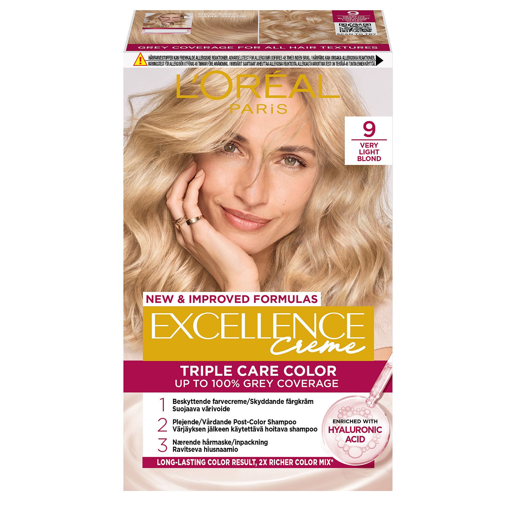 Køb Excellence Creme 9.0 Very Light Blond fra L'Oréal Paris - Matas