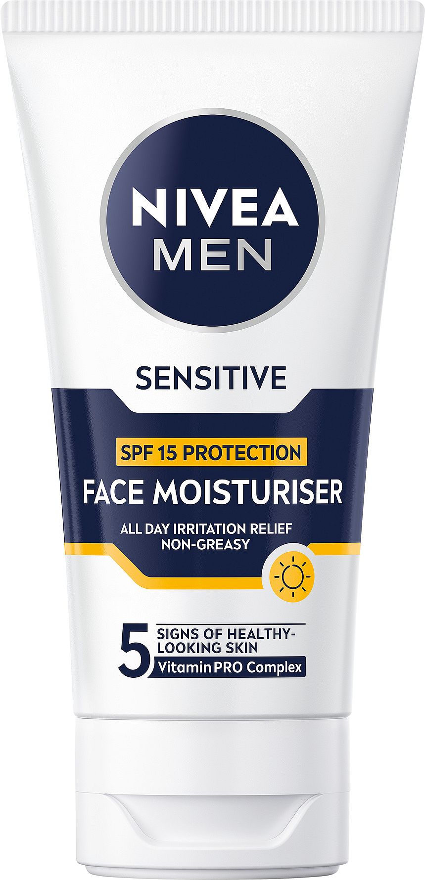 Køb Men Sensitive Face Moisturiser SPF 15 75 ml fra NIVEA - Matas