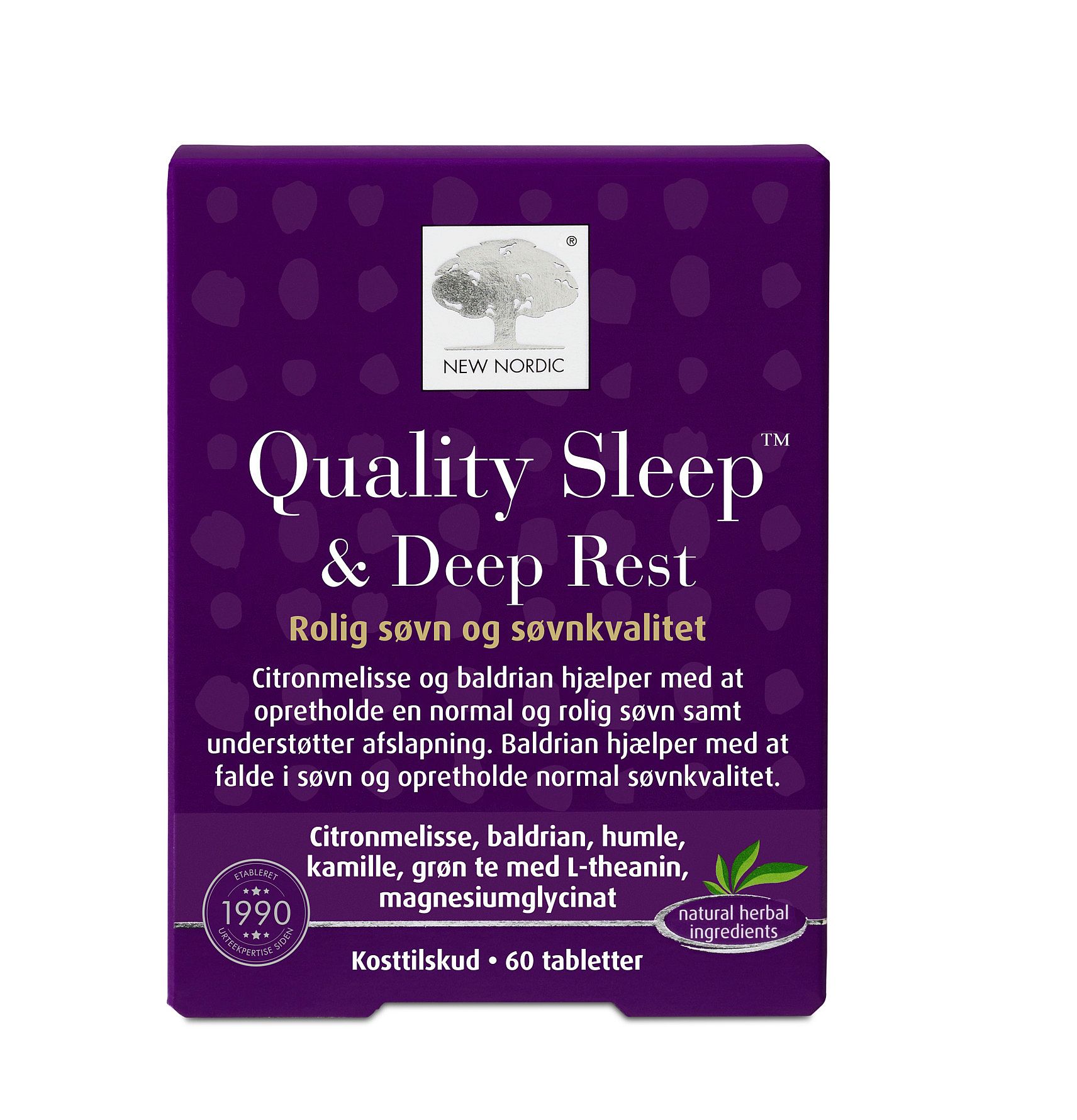 Køb Quality Sleep & Deep Rest 60 stk. fra New Nordic - Matas